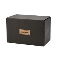China Corrugated Packaging Black Zipper Style Cardboard Boxes Easy Tear Ship Packaging For Cosmetics for sale