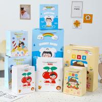 China Cartoon Thickened White Card Gift Bag Cute Gift Wrapping Paper Bag Souvenir Handbag for sale