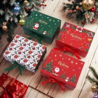 China Merry Christmas Magnetic Gift Box Set Premium One Piece Holiday Packaging for sale