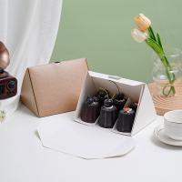 China Triangle Kraft Cake Box Set Premium Brown White Food Packaging Eco Friendly Takeout Boxes for sale
