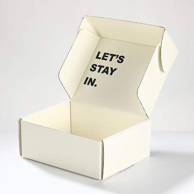 China Letter Gift Box White Cardboard Flip Top Mailer Box For Clothing Corrugated Packaging for sale