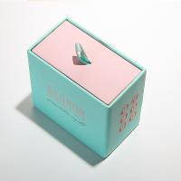 China Drawer Gift Box Premium Two Tone Jewelry Cosmetics Packaging Light Blue Lid Pink Base Design Custom Logo Printing for sale