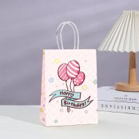 China Birthday Balloon Gift Bag Cake Kraft Paper Handbag Gift Packaging Seal Bag Cartoon Birthday Bag for sale