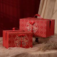 China Chinese Style Wedding Candy Box Wedding Gift Box Flip Cover Portable Packaging Box Wedding Gift Box for sale