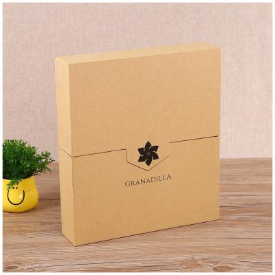 China Double Door Gift Box Premium Kraft Paper With Gold Foil UV Coating Surprise Opening Design Custom Logo for sale