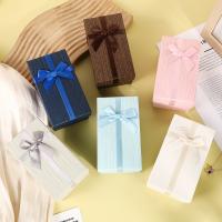 China Rectangular Gift Box With Lid And Simple Bow Decoration Paper Box Manufacturers Wholesale for sale