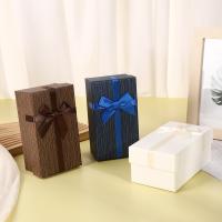 China Rectangular Gift Box With Lid And Simple Bow Decoration Paper Box Manufacturers Wholesale for sale