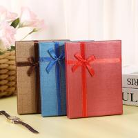 China Simple Large Size Jewelry Box With Lid And Exquisite Jewelry Packaging Box With Bow Ribbon Gift Box for sale