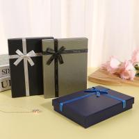 China Valentine'S Day Gift Box Custom Letter Printing Bow Ribbon Gift Box With Top And Bottom Lid Gift Box for sale