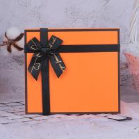 China Orange Bow Gift Box Packaging Box Lipstick Bag Wedding Gift Box Gift Creative Gift Box for sale