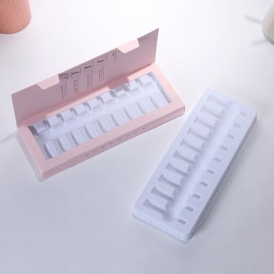 China Custom Printed Flip Top Paper Boxes For Skincare And Cosmetics White Cardboard Boxes For Hyaluronic Acid Products for sale