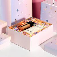 China Gradient Design Gift Box With Top And Bottom Cover Holiday Gift Box Packaging Box Gift Box for sale