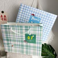 China Cartoon Cat Illustration Gift Bag Item Storage Packaging Paper Bag Gift Portable Tote Packaging Bag for sale