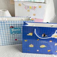 China Cartoon Cat Illustration Gift Bag Item Storage Packaging Paper Bag Gift Portable Tote Packaging Bag for sale