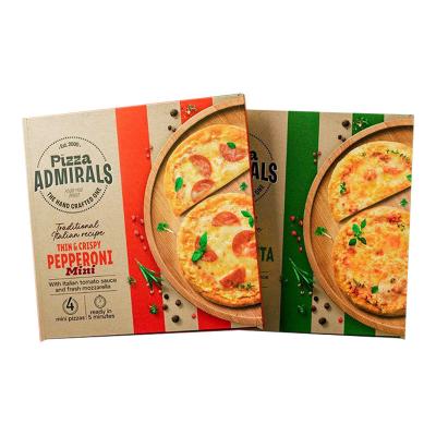China PIZZA Takeaway Boxes Premium Kraft Corrugated Packaging Pizza Pattern Printing Eco Friendly Thickened Pizza Boxes for sale