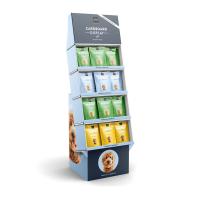 China Custom Corrugated Cardboard Display Racks For Supermarket Promotional Paper Shelves for sale