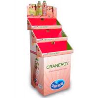 China Cosmetic And Daily Necessities Paper Shelves, Food And Beverage Corrugated Paper Display Racks for sale