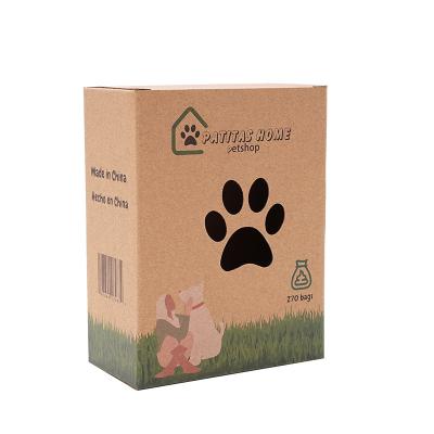 China Corrugated Mailer Box Custom Kraft Packaging With Paw Print Cutout Eco Friendly Pet Product Box for sale