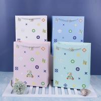 China Gift Bag Set Instagrammable Kraft Paper Packaging Rope Handle Design Valentines Day Birthday Gifting for sale