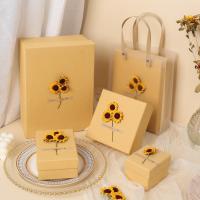 China Sunflower Gift Box Kraft Paper Gift Box With Top And Bottom Cover Gift Packaging Box Large Gift Box for sale