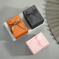 China Creative World Cover Gift Box Square Ribbon Watch Packaging Box for sale