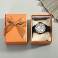 China Creative World Cover Gift Box Square Ribbon Watch Packaging Box for sale