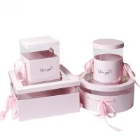 China Hexagon Jewelry Box Double Door Transparent Display Valentines Day Flower Packaging Customizable Keepsake Box for sale