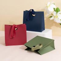 China Simple Paper Bag Handbag Gift Packaging Bag Jewelry Gift Hard Bottom Tote Paper Bag for sale