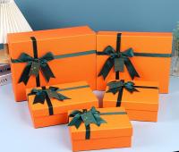 China Premium Gift Box Set Black Satin Ribbon Luxury Packaging Heaven Earth Cover Design Custom Logo Ready for sale