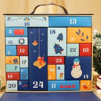 China Christmas Countdown Calendar Box 24 Day Surprise Advent Calendar One Piece Foldable Design for sale
