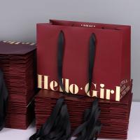 China Ins Style Clothing Store Shopping Bag High End Fashion Gift Paper Bag With Custom Logo Printing for sale