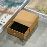 China Drawer-Type Jewelry Box Ring Necklace Box Kraft Paper Earring Bracelet Packaging Box Jewelry Box for sale