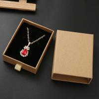 China Wholesale Kraft Paper Jewelry Box Drawer-Style Jewelry Packaging Box Earring Ring Necklace Box for sale