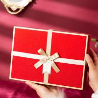 China Red Gift Box Gift Box Bow High-End Gift Box Mother'S Day Gift Box Empty Box Wholesale for sale