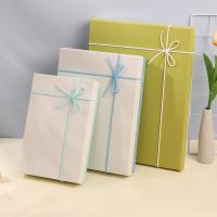 China Light Color Gift Box Simple Gift Paper Box Silk Scarf Gift Box Clothing Packaging Box for sale