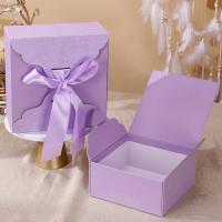 China New Simple Lace Bow Gift Box Holiday Gift Custom Gift Box Folding Gift Box Hot Stamping Gift Box for sale