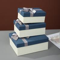 China Blue Top And Bottom Cover Perfume Lipstick Gift Box Cosmetics Packaging Box Valentine'S Day Gift Box for sale