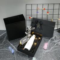 China Spot Wholesale Gift Box Black Bow Gift Box Top And Bottom Lid Gift Box Ribbon Gift Box for sale