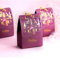 China ​​Fantastic Wedding Favor Box Set European Castle Laser Cut Design Crown Top Luxury Packaging Premium Candy Gift Boxes for sale