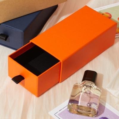 China Black Glasses Box Drawer-Type Kraft Paper Packaging Box Pull-Out Custom Lipstick Sunglasses Gift Box for sale