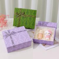 China Valentine'S Day Gift Box Packaging Custom Gift Box Birthday Gift Box Silk Scarf Top And Bottom Cover Packaging for sale
