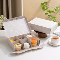 China Pastry Grid Box Set Cell Dessert Packaging System Premium Kraft Paper Transparent Window Design Bakery Display Boxes for sale