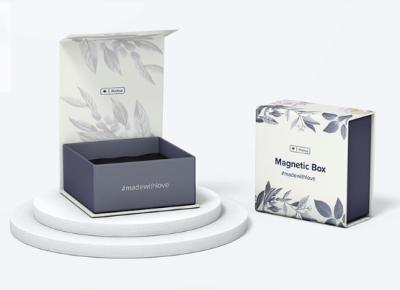 China Magnetic Box Cosmetic Packaging Set Premium Boxes Floral Pattern Design Magnetic Closure Luxury Makeup Packaging for sale