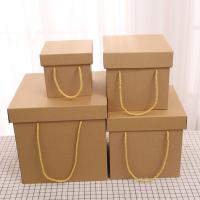 China Kraft Paper Square Packaging Box Christmas Snack Basketball Gift Box Cardboard Birthday DIY Gift Box for sale