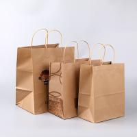 China Shopping Gift Packaging Bags Kraft Paper Handbags Takeaway Beverage Packaging Bags for sale