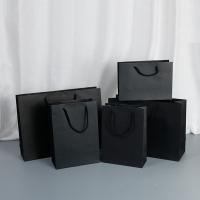 China Solid Color Paper Bag With Logo Printing Thick White Card Shopping Gift Bag Clothing Store Handbag for sale