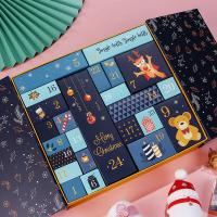 China Christmas Countdown Calendar Box Set 24 Day Advent Surprise Packaging Festive Gift Candy Organizer for sale