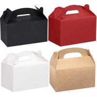 China Cross-Border Gift Box Candy Box Brown Kraft Paper Gift Box Party Wedding Folding Box Packaging for sale