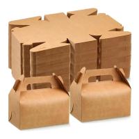 China Cross-Border Gift Box Candy Box Brown Kraft Paper Gift Box Party Wedding Folding Box Packaging for sale
