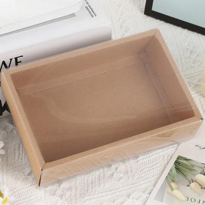 China White Cardboard Packaging Pull-Out Box For Clothing Products PVC Plastic Transparent Folding Box for sale